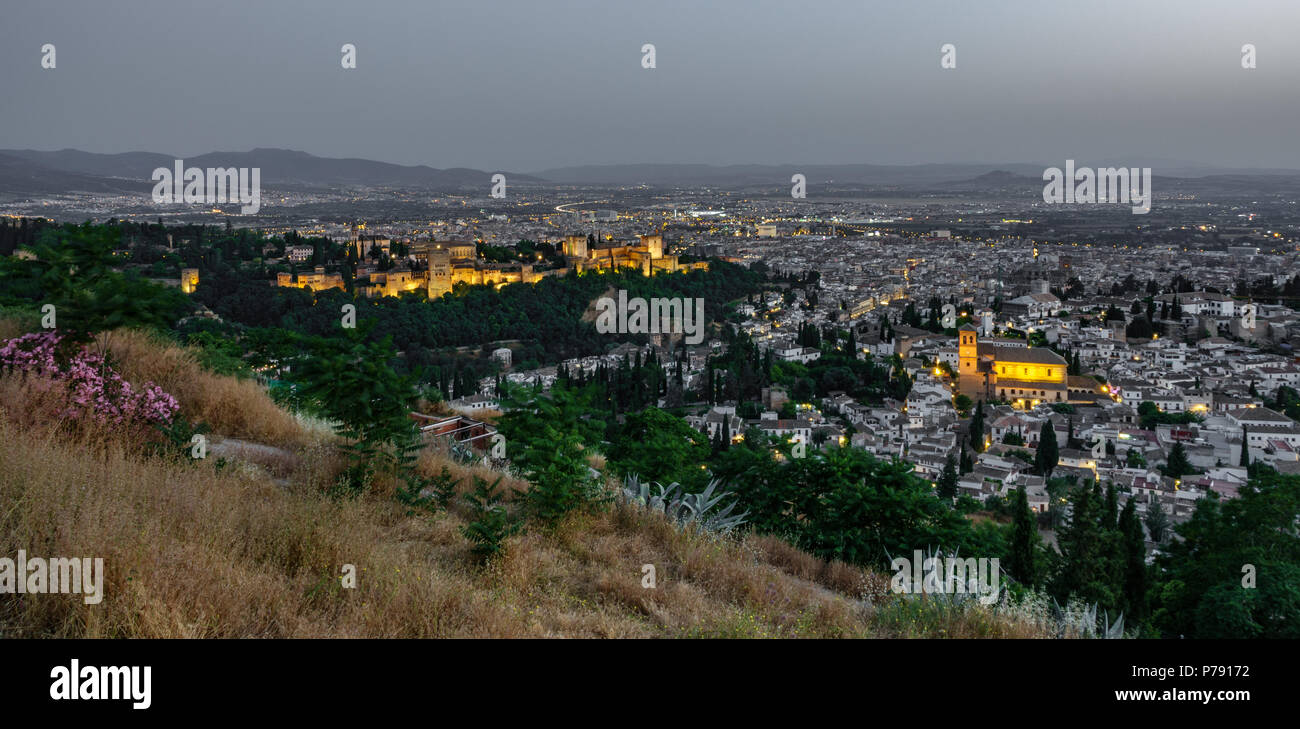 Granada city lights hi-res stock photography and images - Alamy
