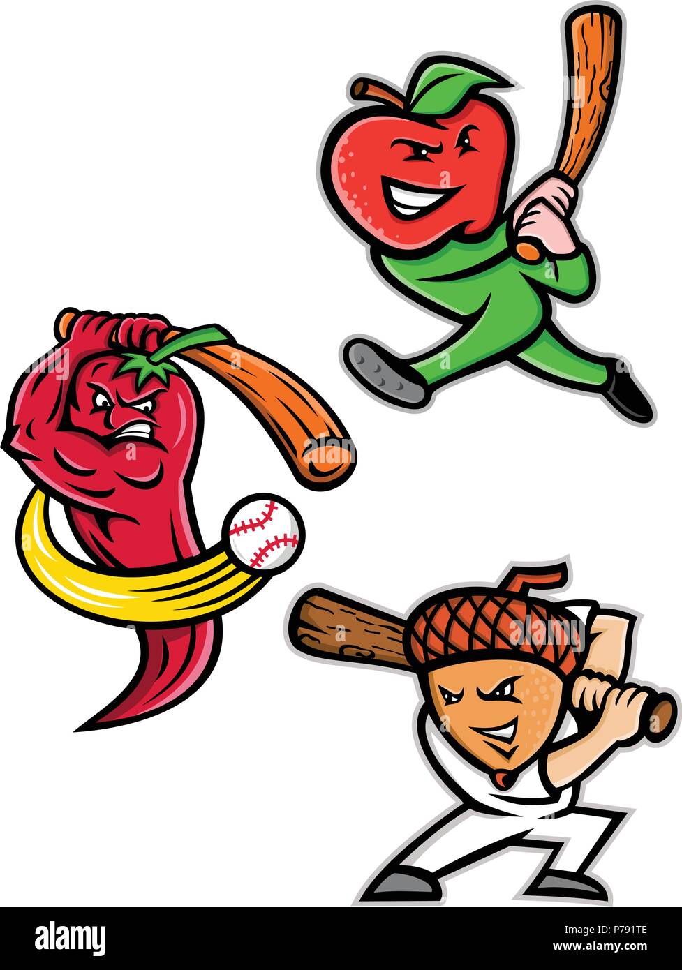 Apple acorn Stock Vector Images - Alamy