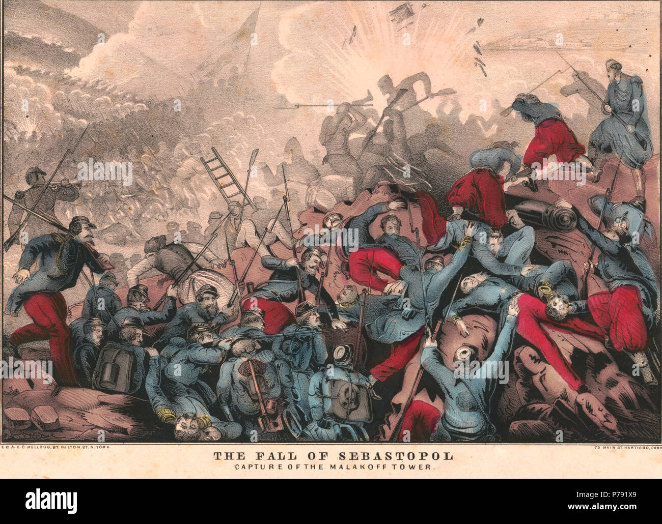 The fall of Sebastopol Capture of the Malakoff tower - French zouaves ...