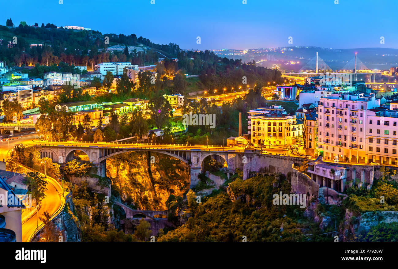Skyline of Constantine at sunset. Algeria, North Africa Stock Photo - Alamy
