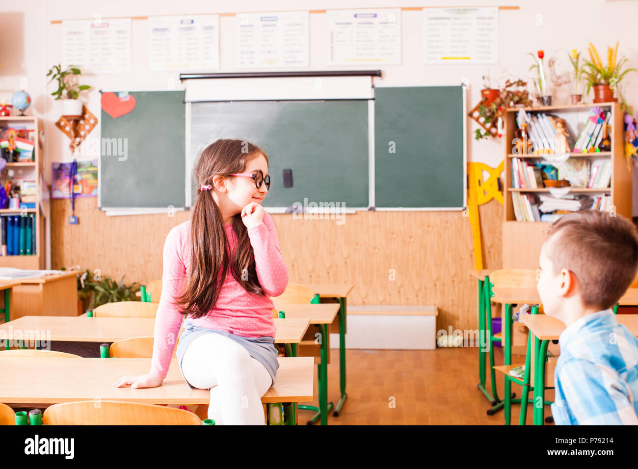 Time of fun at school Stock Photo - Alamy