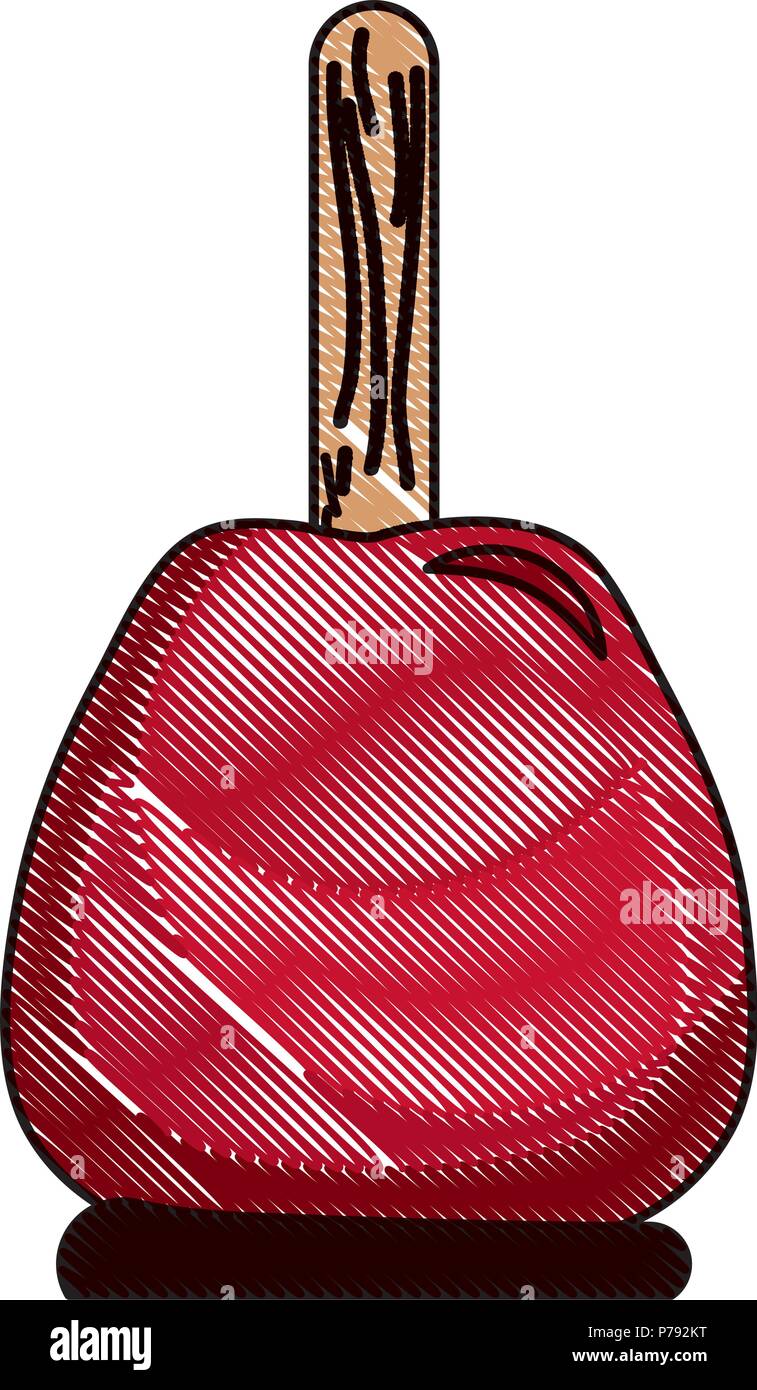 sweet apple icon over white background, vector illustration Stock ...