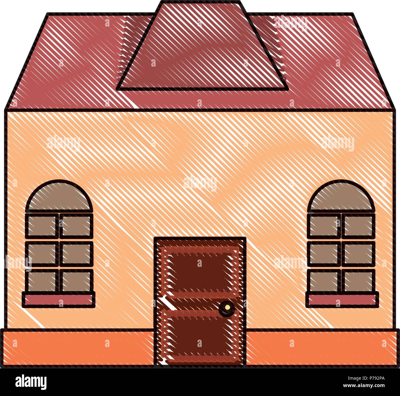 traditional house icon over white background, vector illustration Stock ...