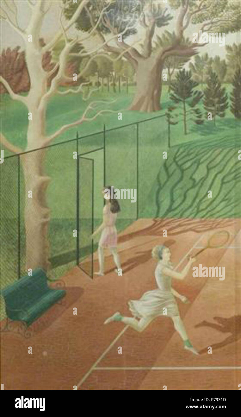 Work by Eric Ravilious . before 1942 49 Ravilious - tennis-triptych ...