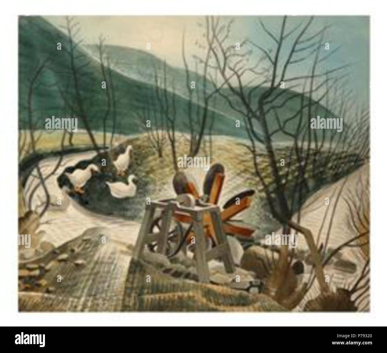 Work by Eric Ravilious . before 1942 49 Ravilious - the-water-wheel(1 ...