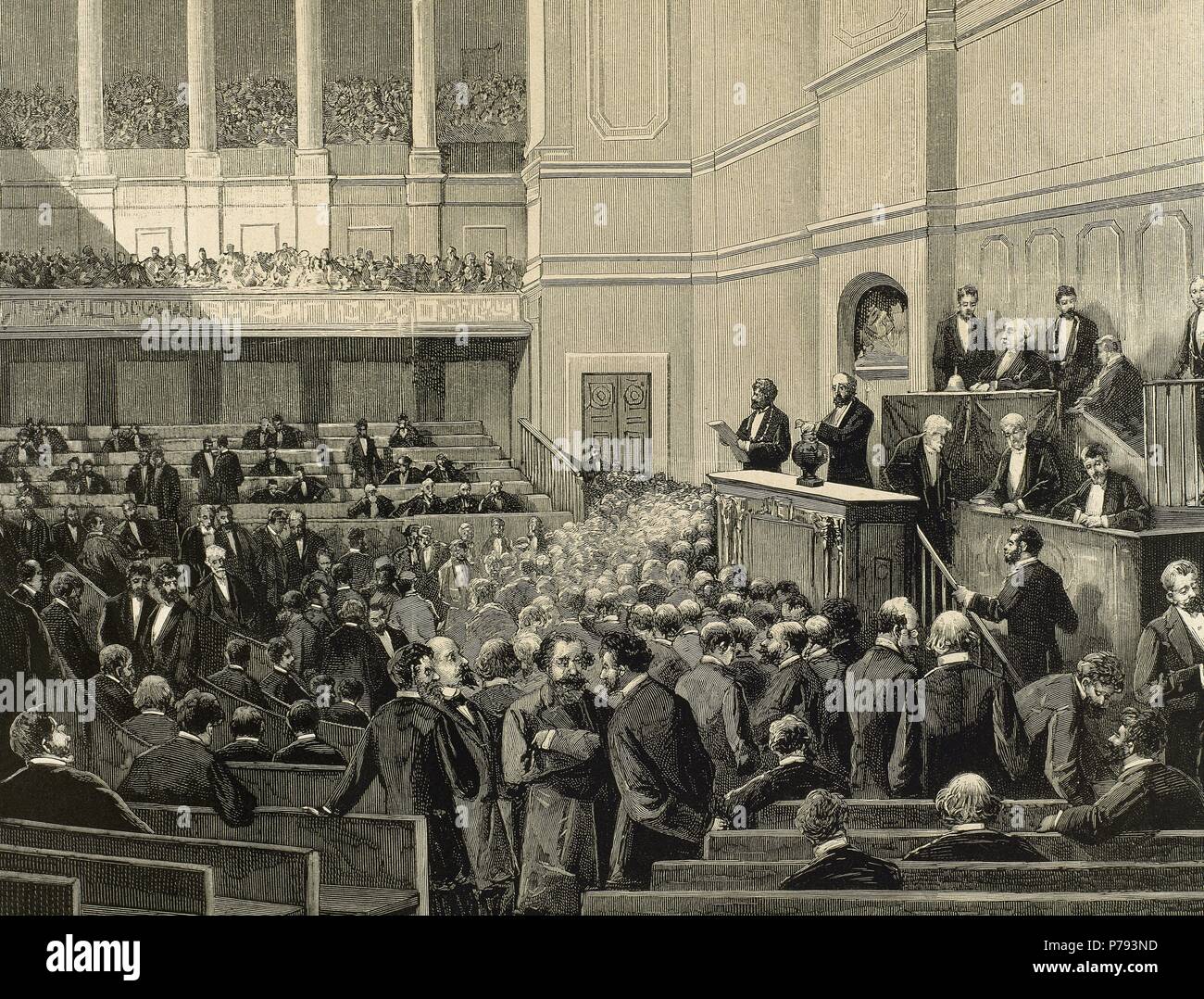 France. Versailles. The National Assembly. Election of the new ...