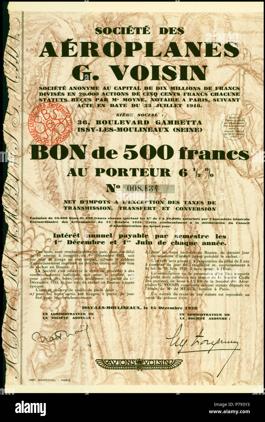 Voisin airplane hi-res stock photography and images - Alamy