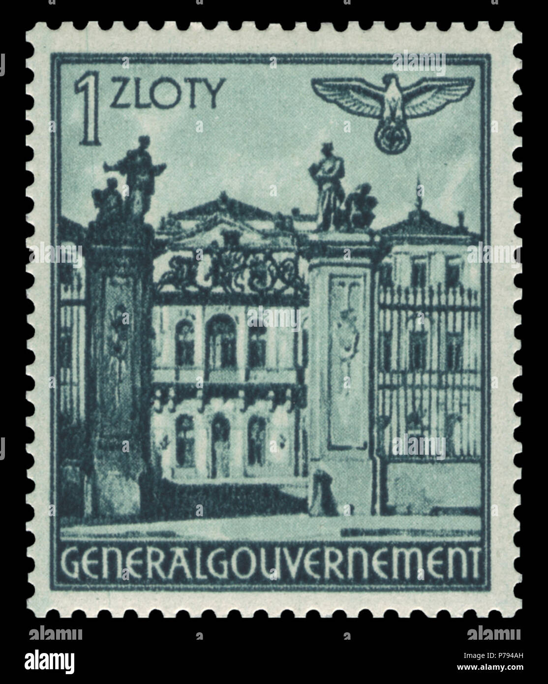 3 Generalgouvernement 1941 70 Brühlsches Palais in Warschau Stock Photo ...