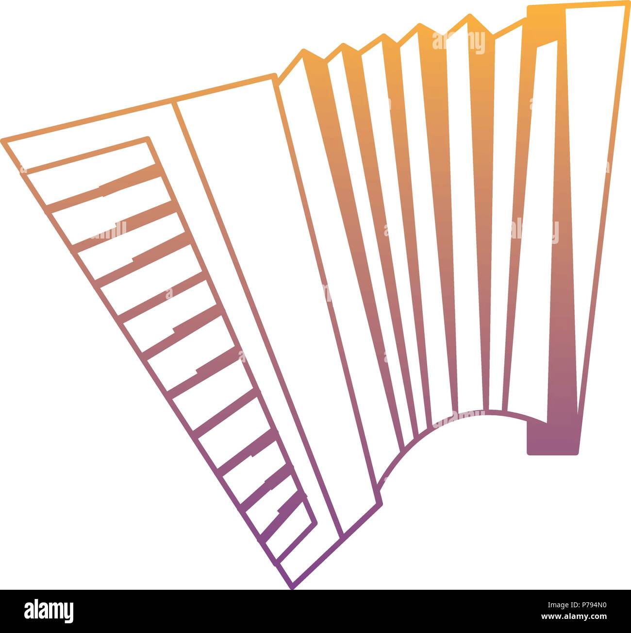 accordion icon over white background, vector illustration Stock Vector ...