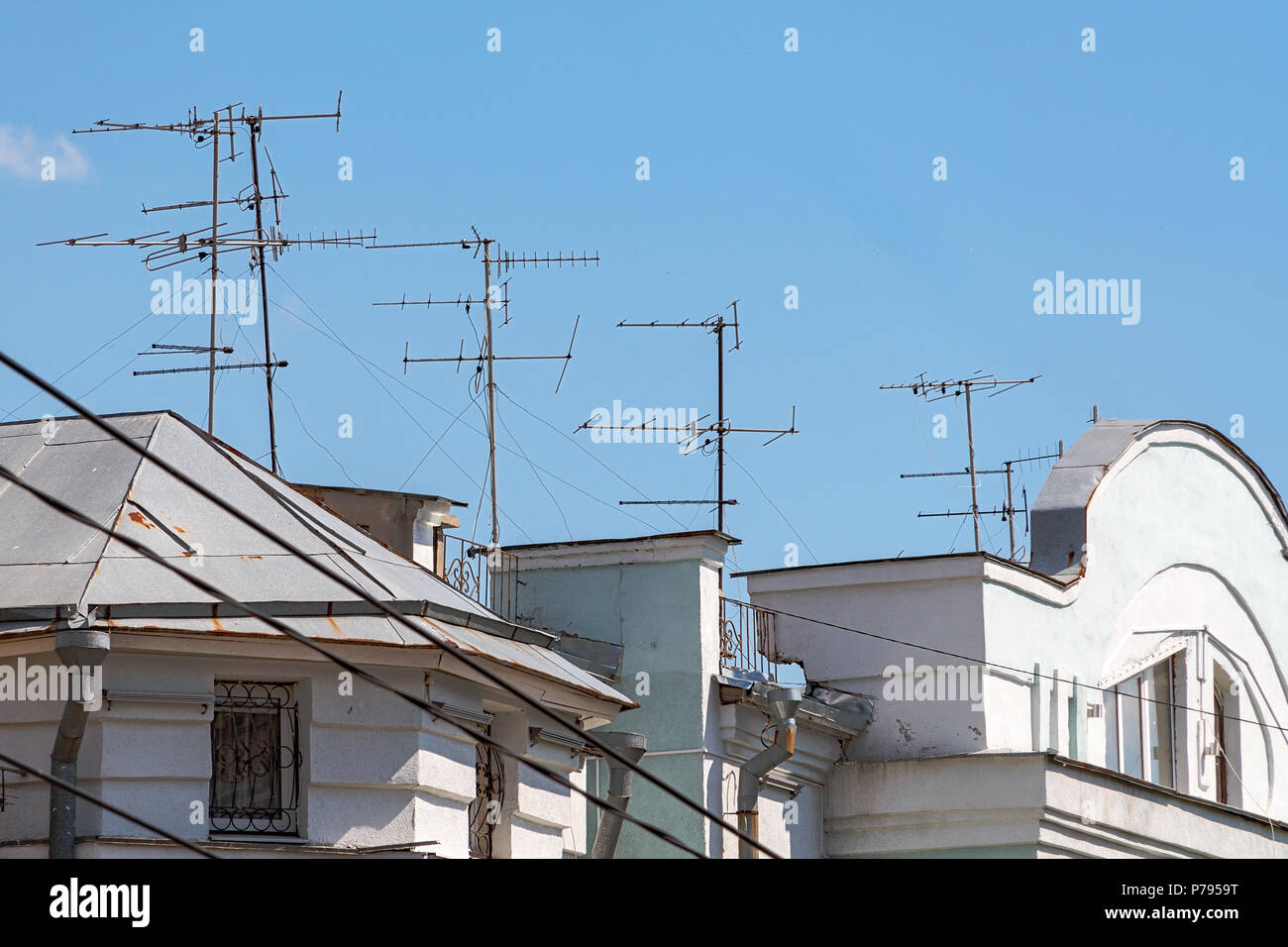 Telecommunications On Roof High Resolution Stock Photography and Images ...