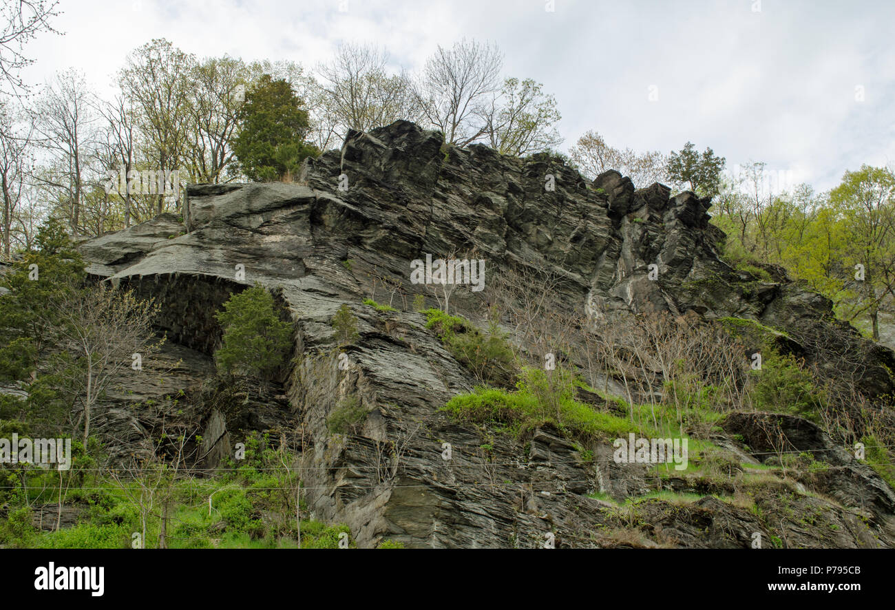 Black mountain harper ferry. Maryland, stone Stock Photo - Alamy