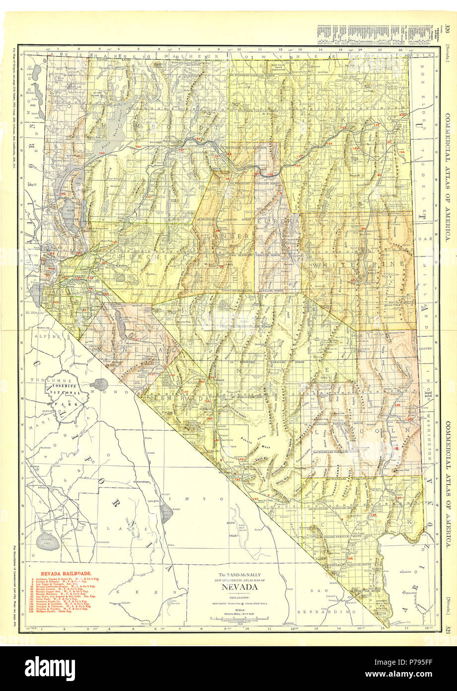 Early 1900s nevada map hi-res stock photography and images - Alamy