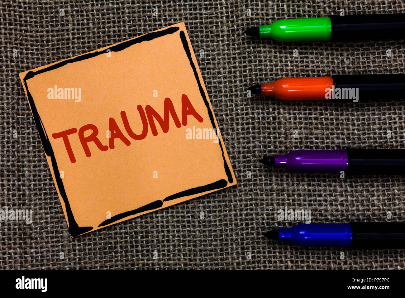 Word writing text Trauma. Business concept for Disturbing physical and ...