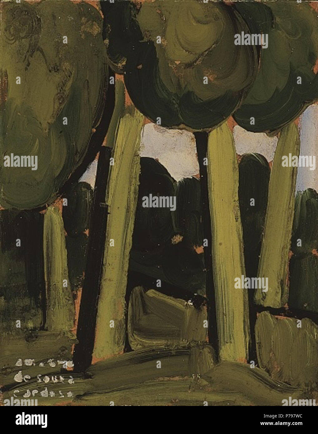 English: Green landscape . 1915 8 Amadeo de Souza-Cardoso, 1915 ...