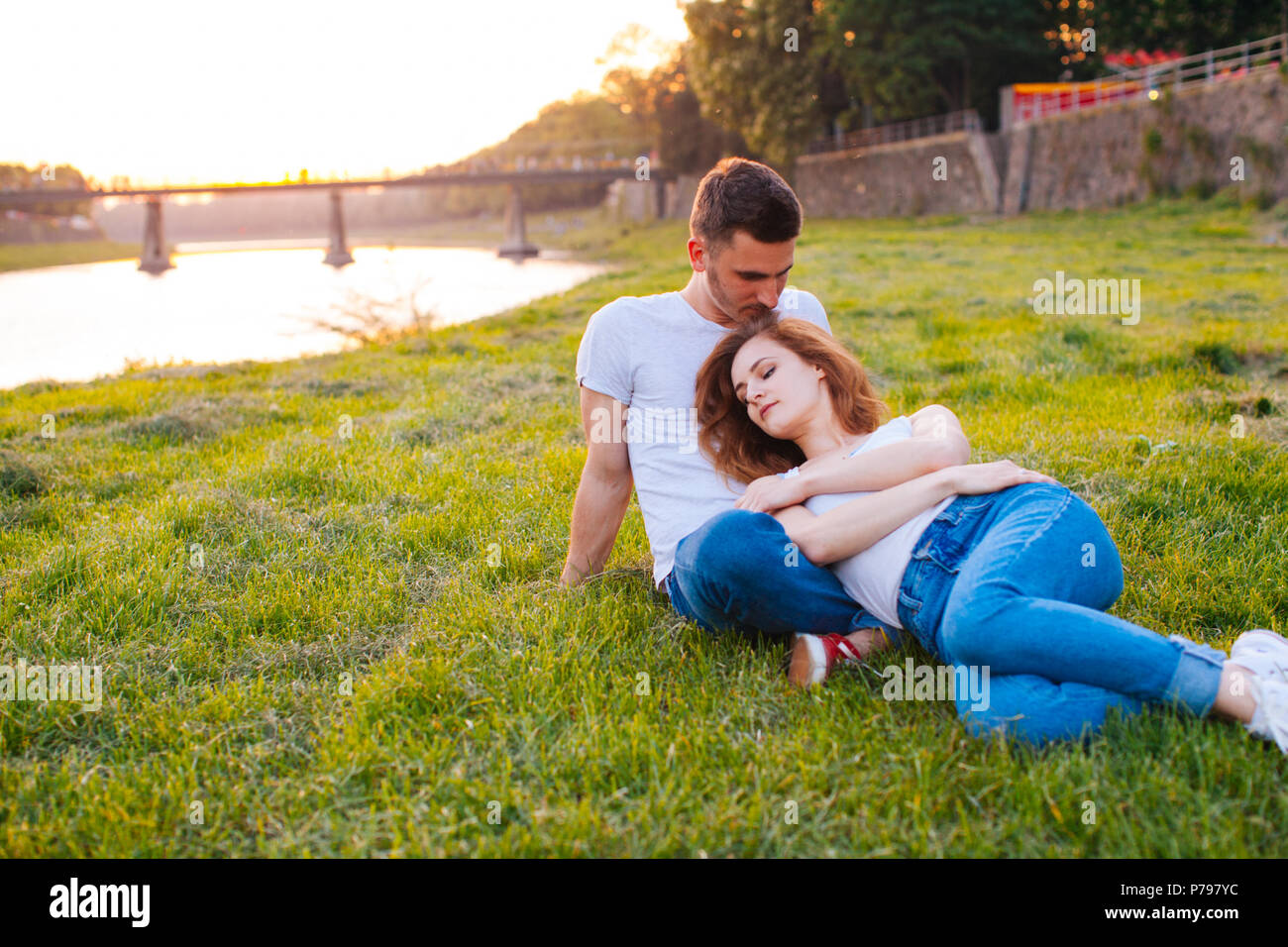 Couple separate happy hi-res stock photography and images - Alamy
