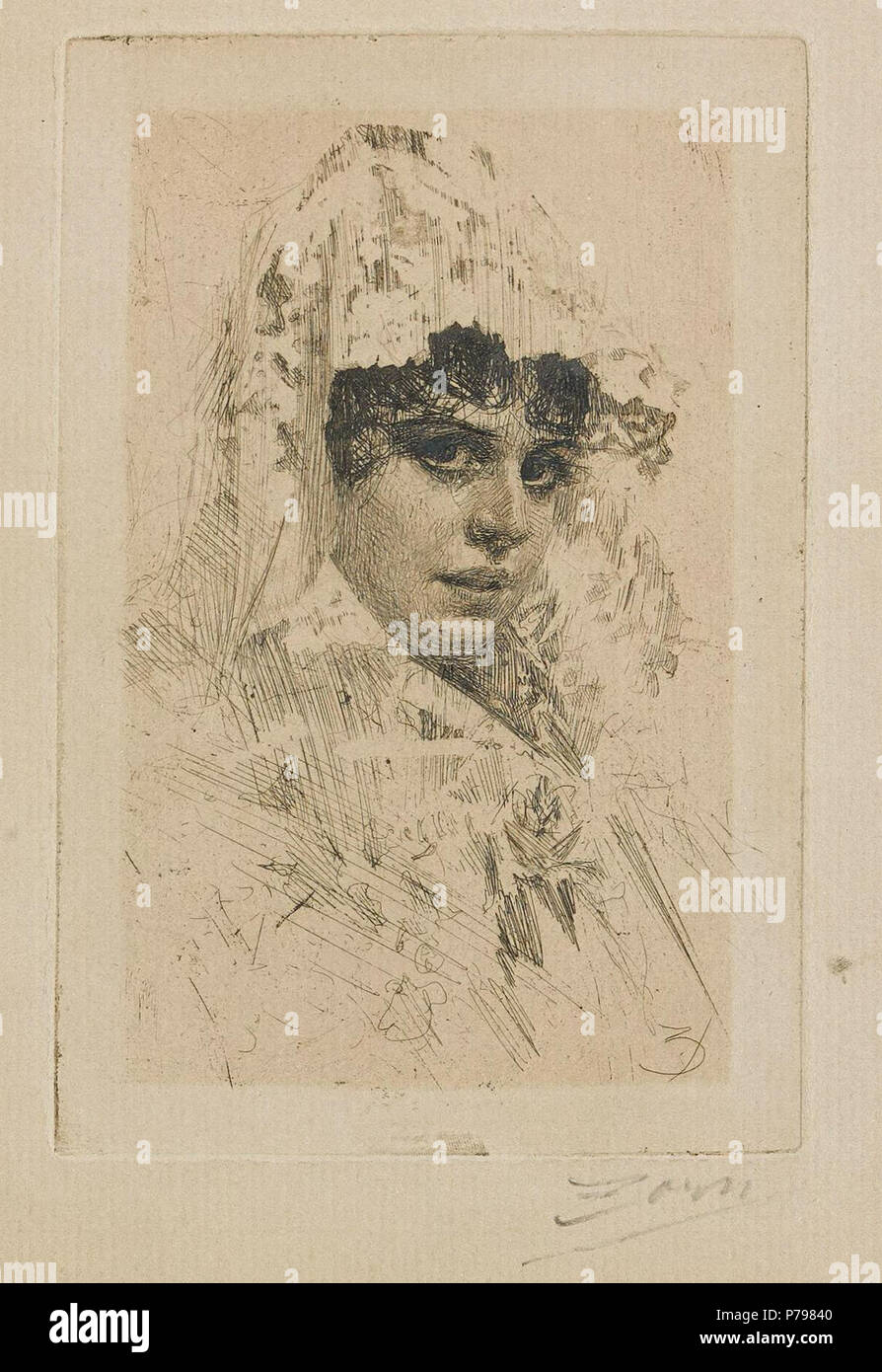 . Svenska: Spanjorska English: Spanish Lady 1884 9 Anders Zorn ...