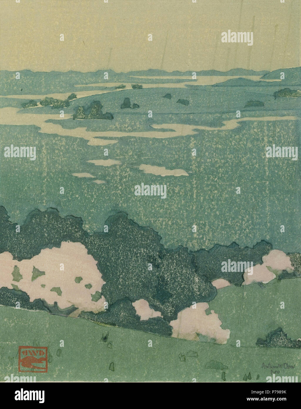 Rain in May . circa 1907 10 Arthur Wesley Dow - Rain in May Stock Photo ...