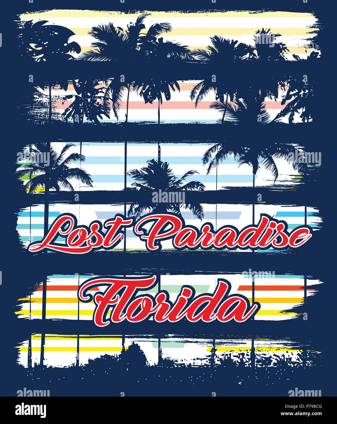 Florida summer tee graphic design Stock Vector Image & Art - Alamy