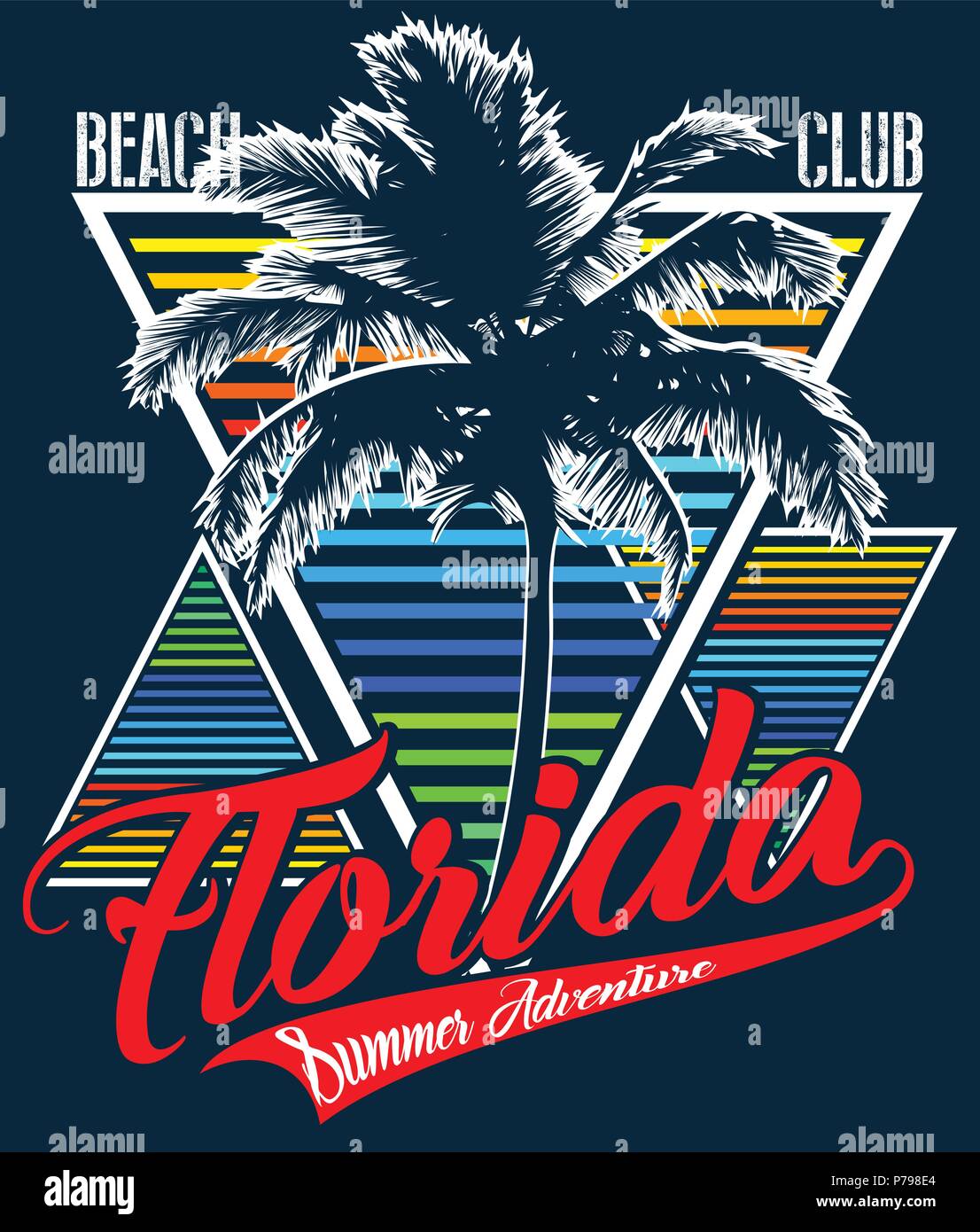 Florida summer tee graphic design Stock Vector Image & Art - Alamy