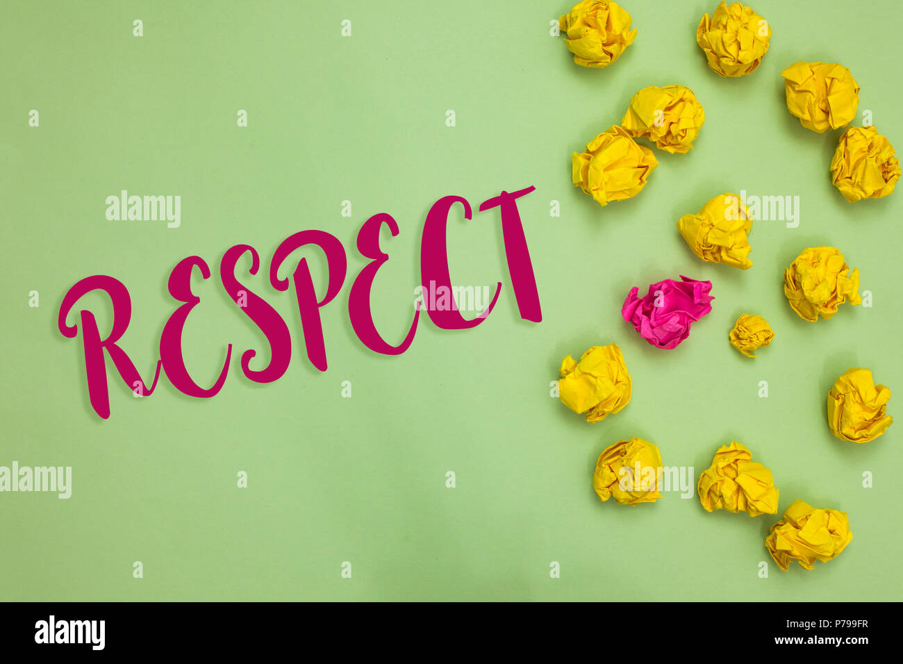 Handwriting text writing Respect. Concept meaning Feeling of deep ...