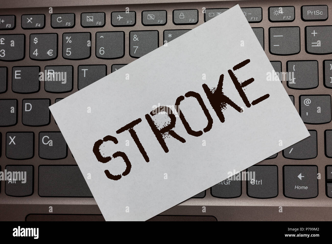 Text sign showing Stroke. Conceptual photo Patients losing ...
