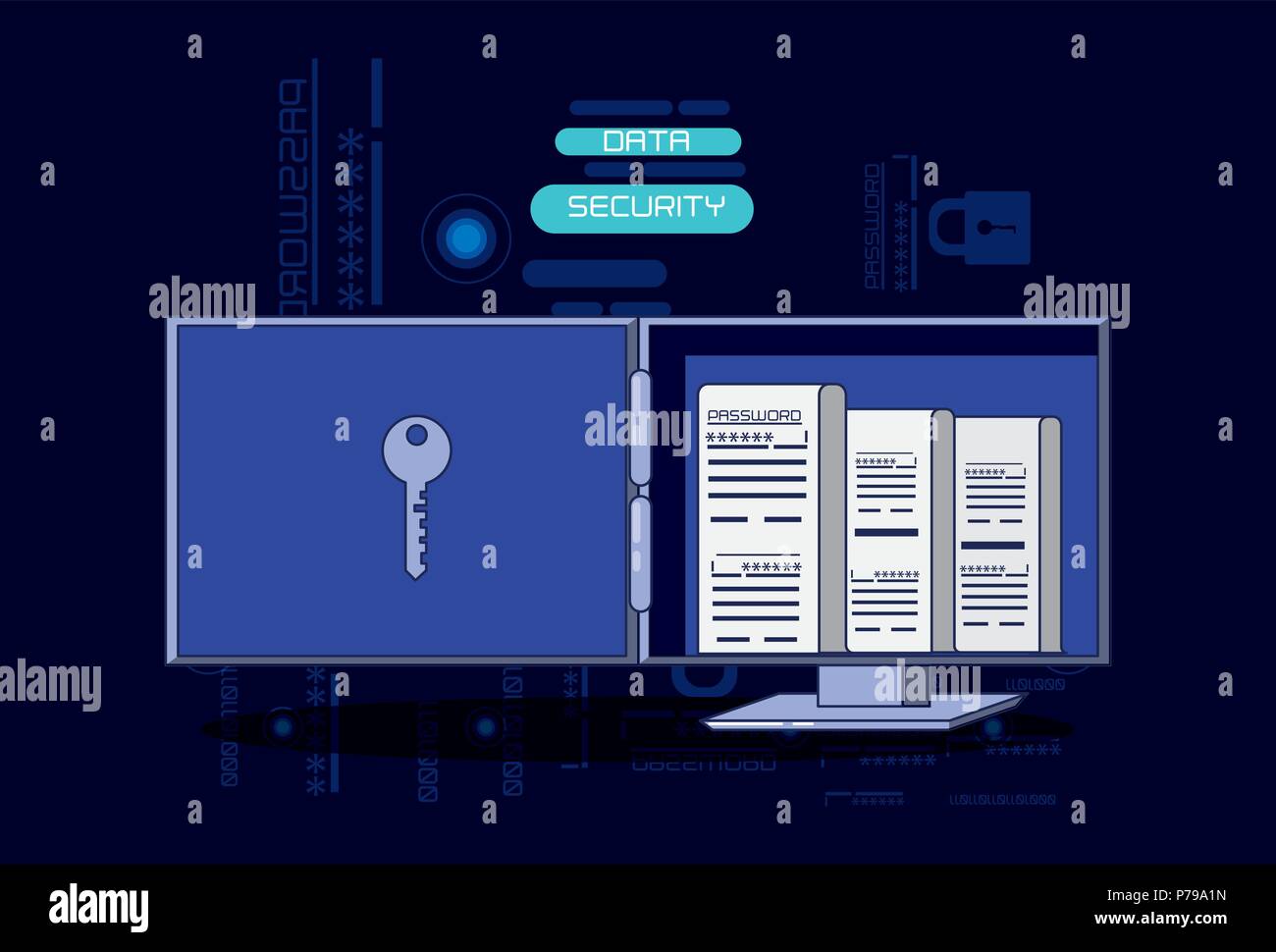 data security technology icons vector illustration design Stock Vector ...