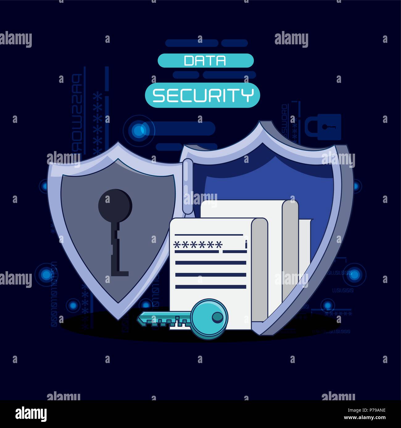 data security technology icons vector illustration design Stock Vector ...