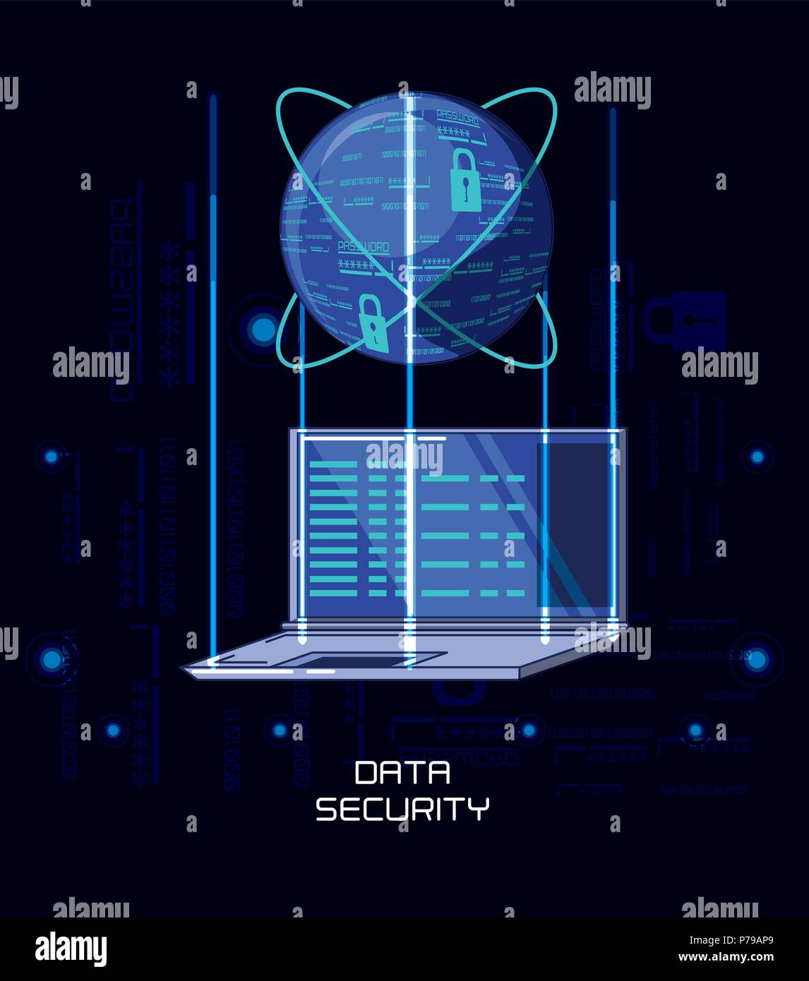 data security technology icons vector illustration design Stock Vector ...