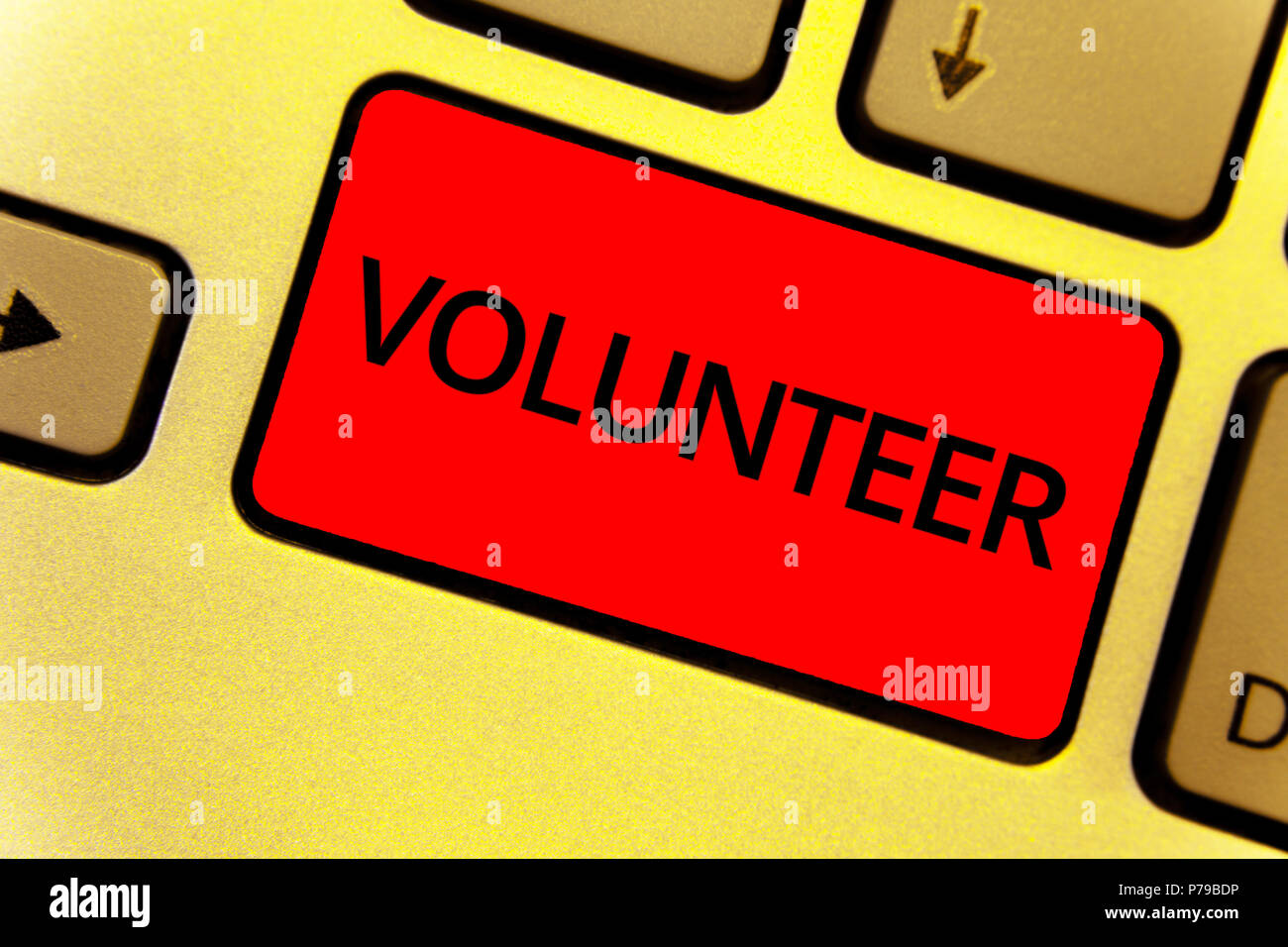 Word writing text Volunteer. Business concept for Volunteering individual for greater social ...