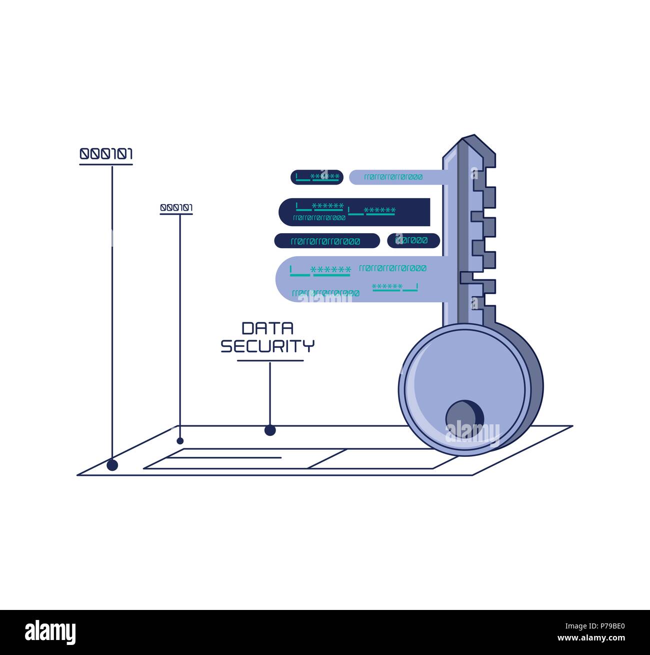 data security technology icons vector illustration design Stock Vector ...