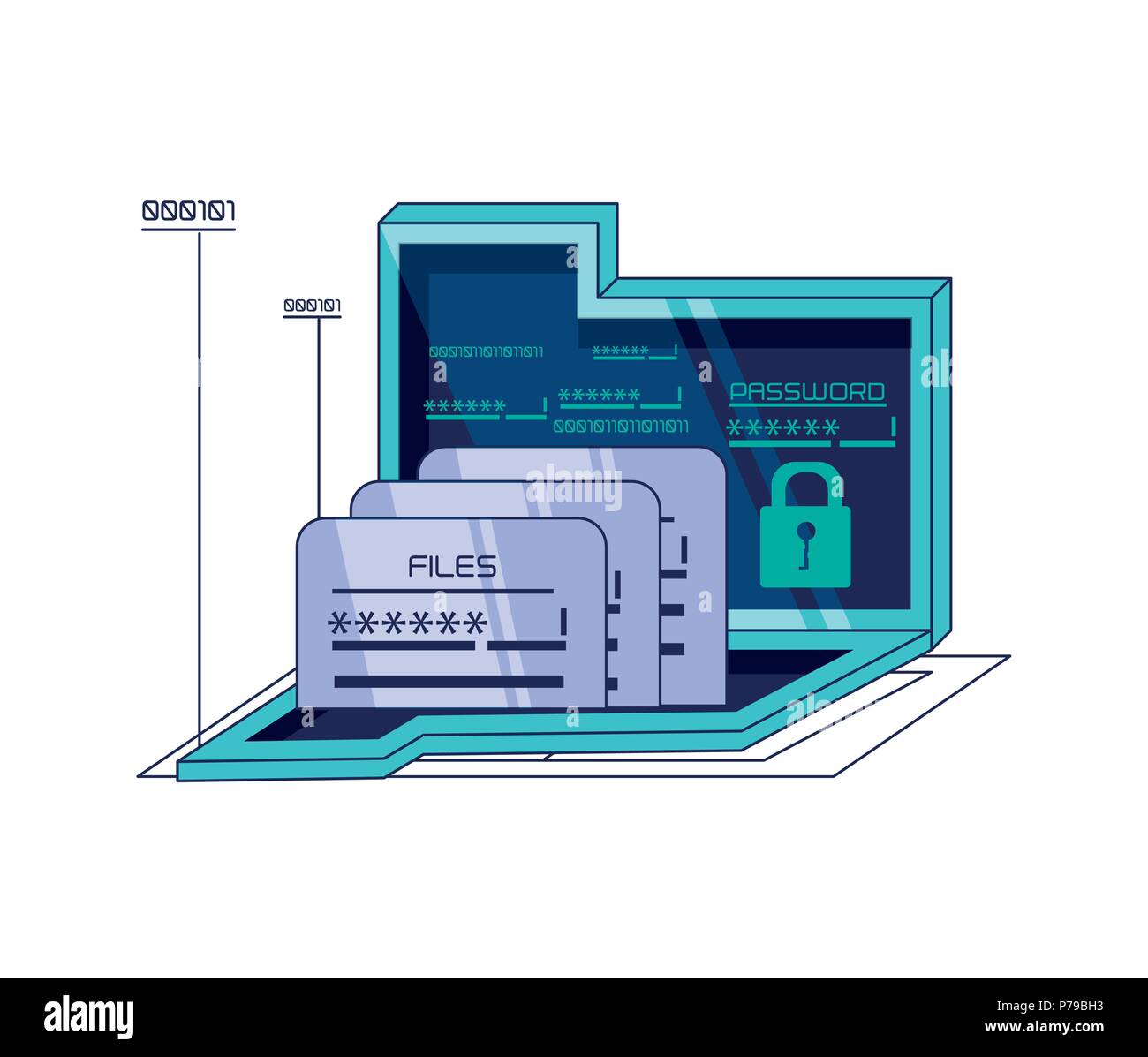data security technology icons vector illustration design Stock Vector ...