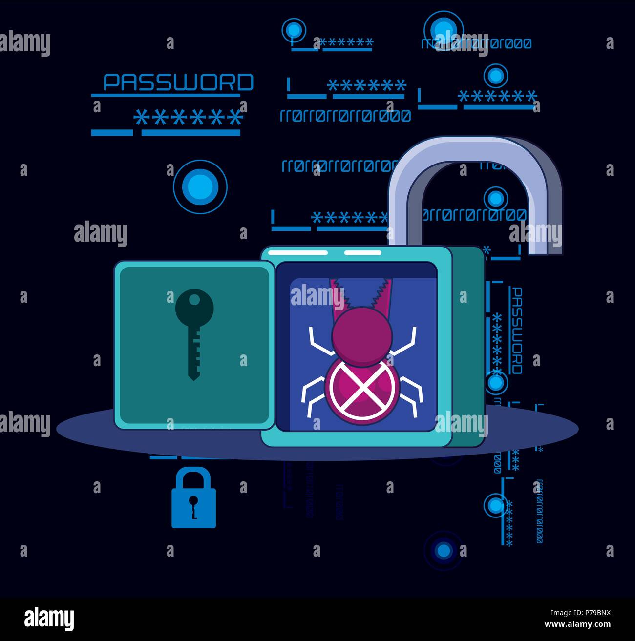 data security password access vector illustration design Stock Vector ...