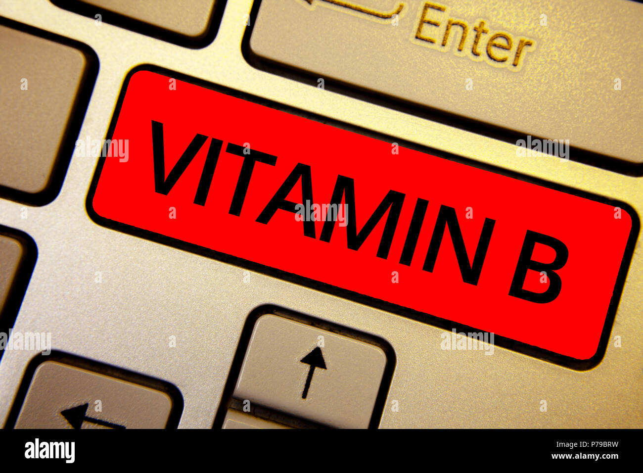 Text sign showing Vitamin B. Conceptual photo Highly important sources ...