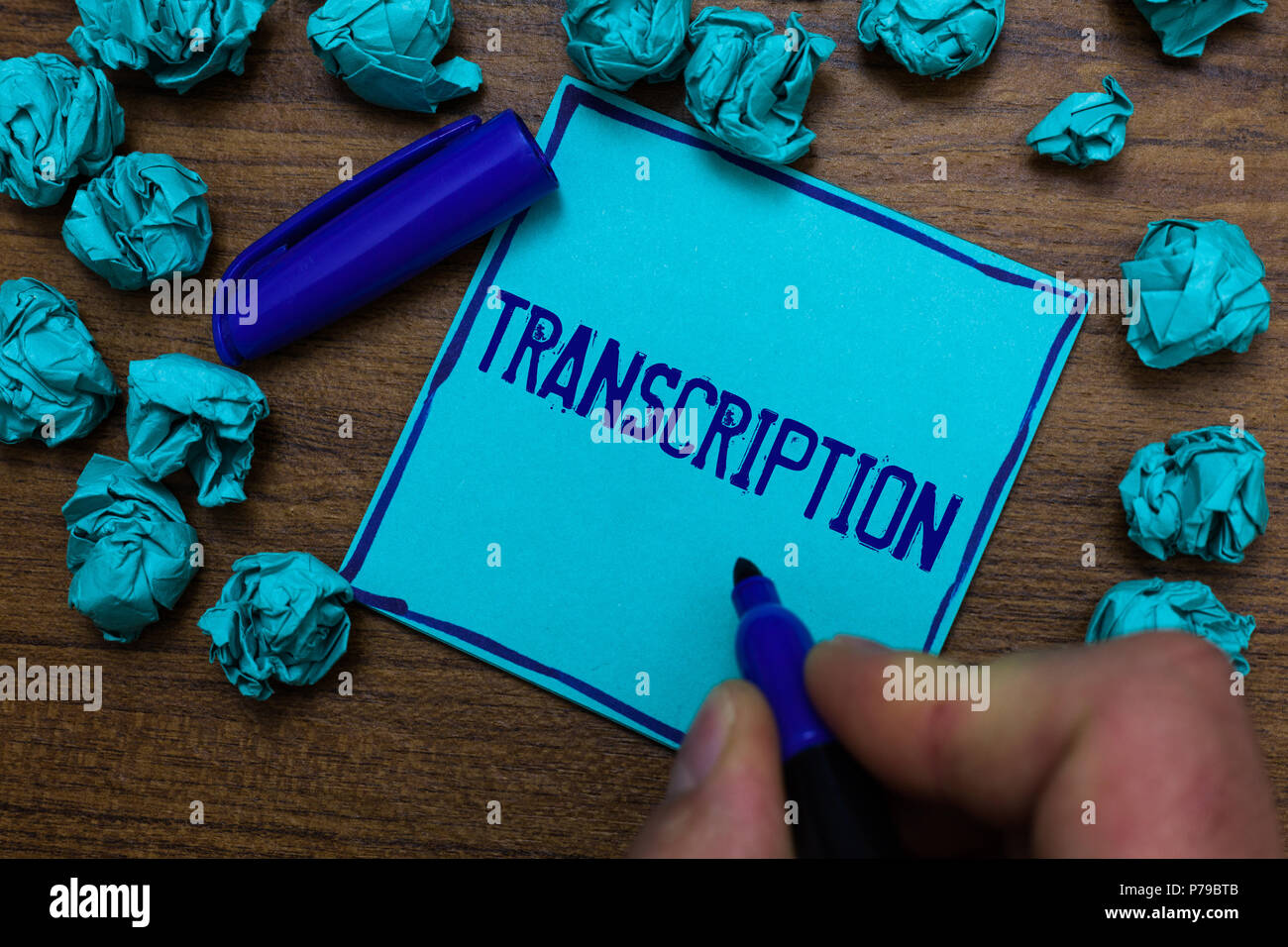 Text sign showing Transcription. Conceptual photo Written or printed ...
