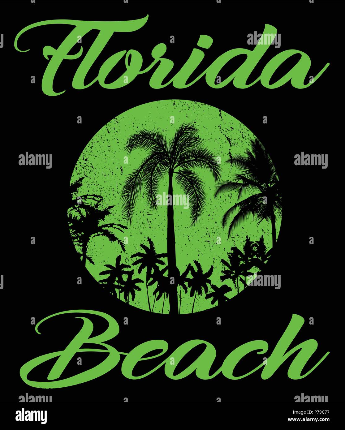 Summer beach vector background in retro style Stock Vector Image & Art ...