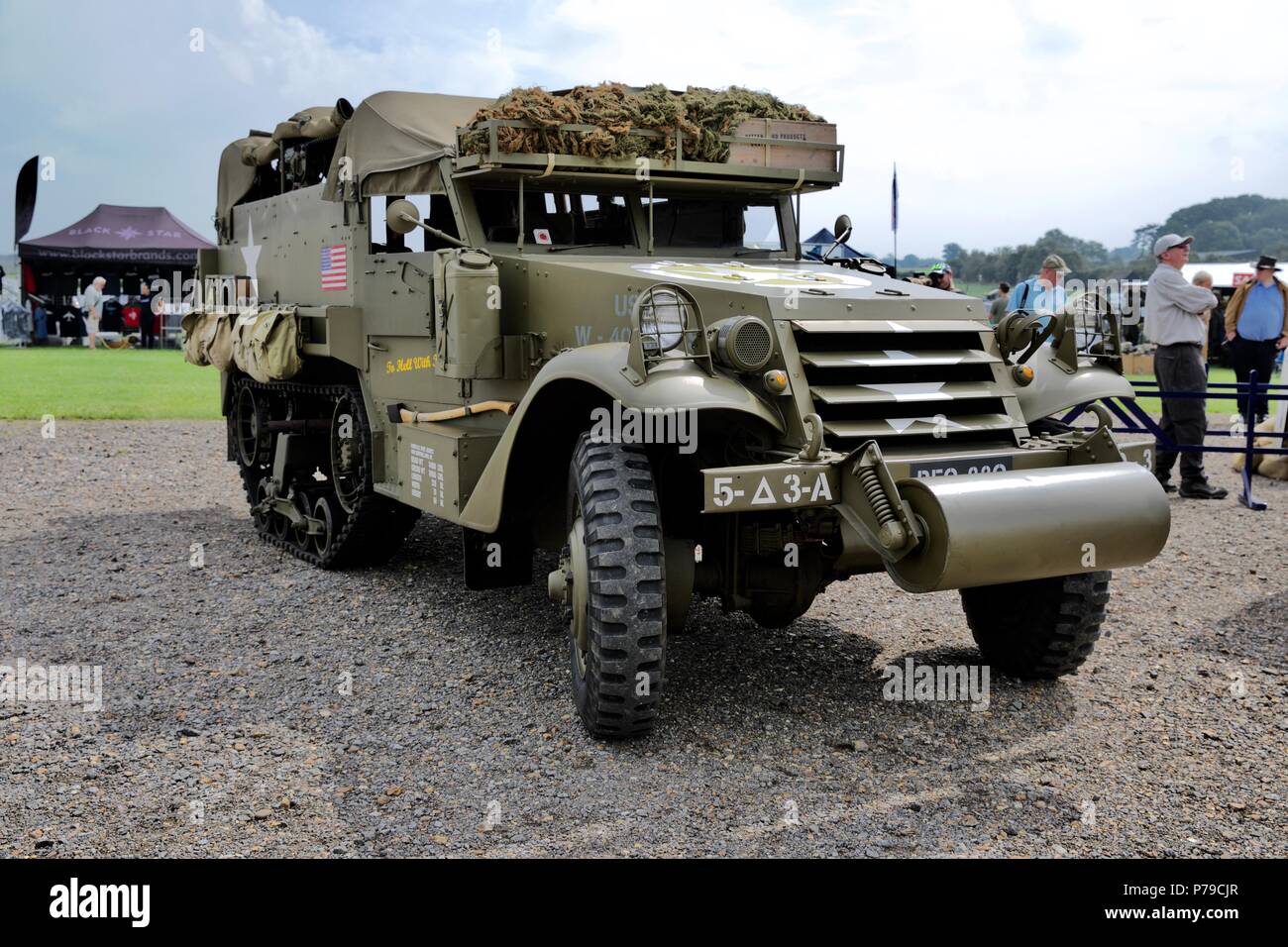 1940s American armoured personnel carrier M3 half-track at the ...