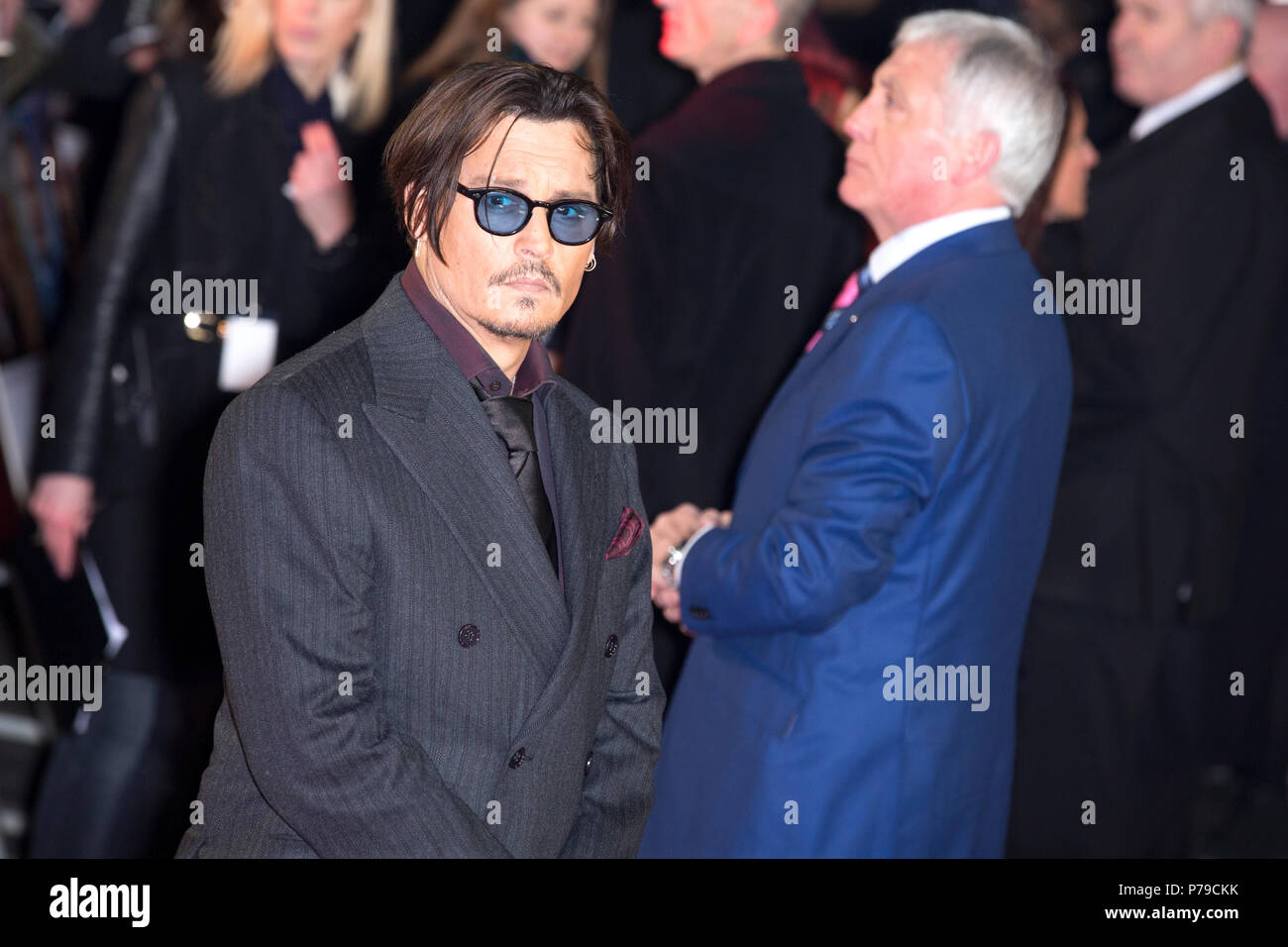 London,UK,January 2015, Johnny Depp, London premiere of "Mortdecai ...