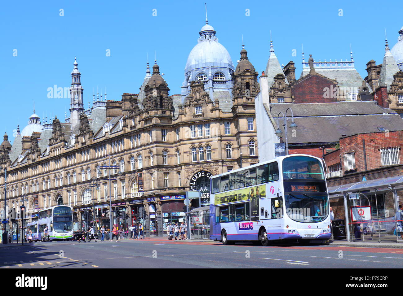 New Market Street is a popular bus route in Leeds City Centre with ...