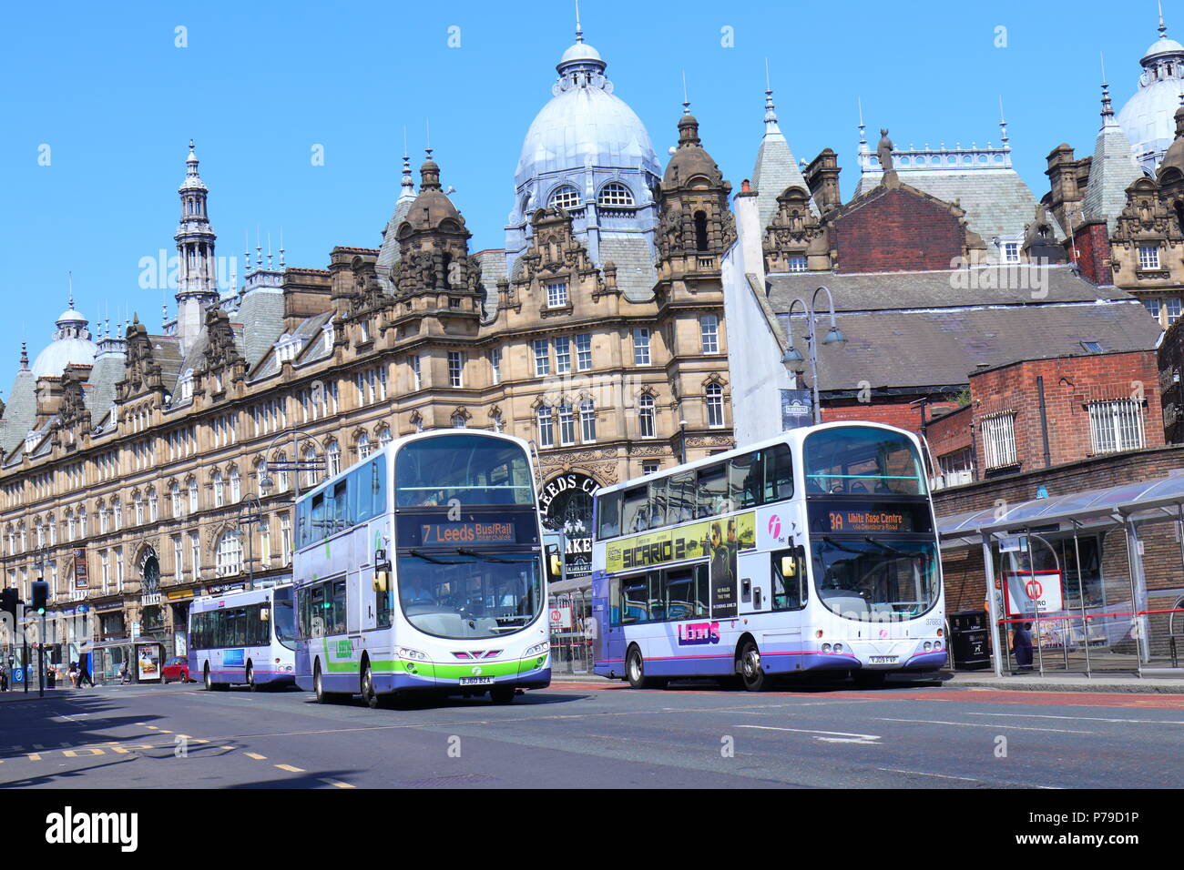 New Market Street is a popular bus route in Leeds City Centre with ...