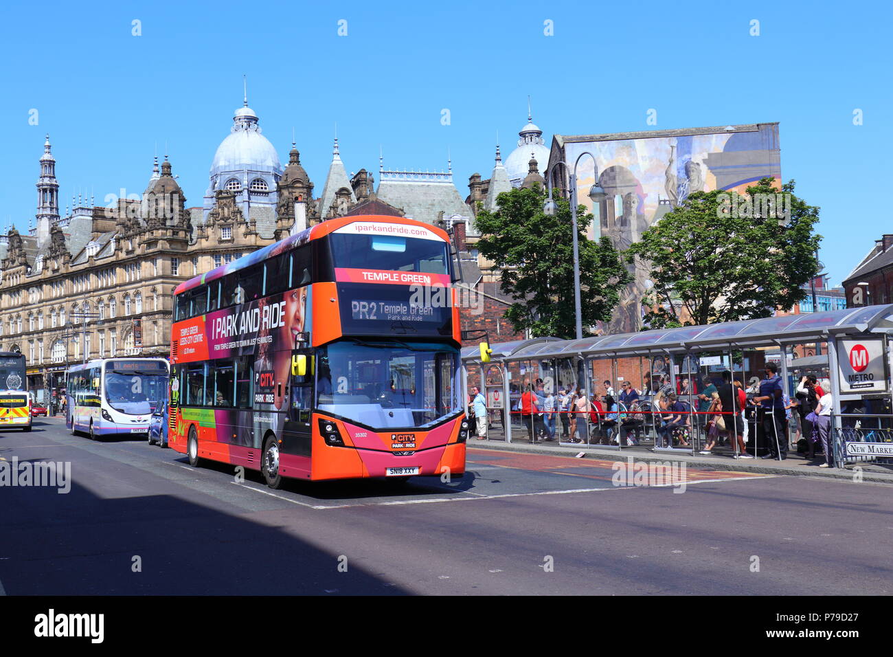 New Market Street is a popular bus route in Leeds City Centre with ...