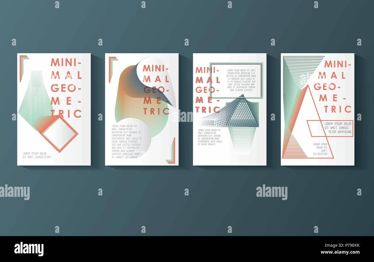 minimal geometric set templates labels vector illustration design Stock ...