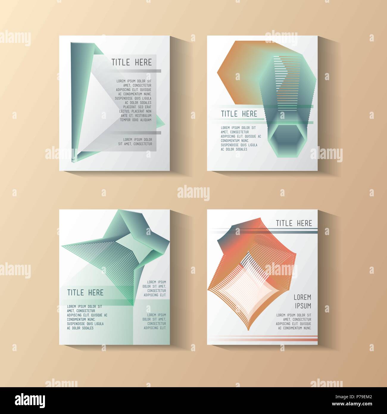minimal geometric set templates labels vector illustration design Stock ...