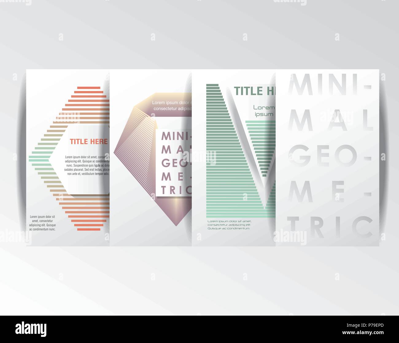 minimal geometric set templates labels vector illustration design Stock ...