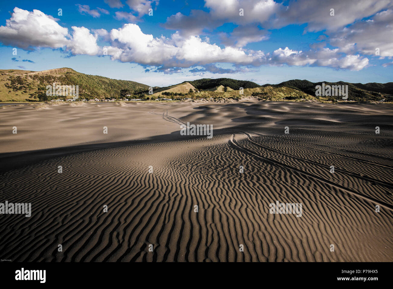 Sand dunes at Port Waikato, New Zealand Stock Photo - Alamy