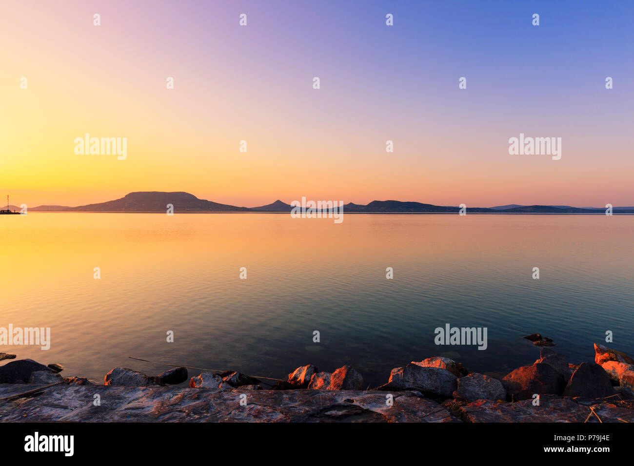 Eastern europe landscape sunset sky with clouds hi-res stock ...