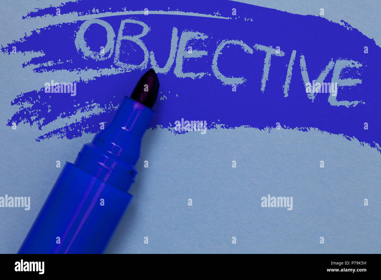 Writing note showing Objective. Business photo showcasing Goal planned ...