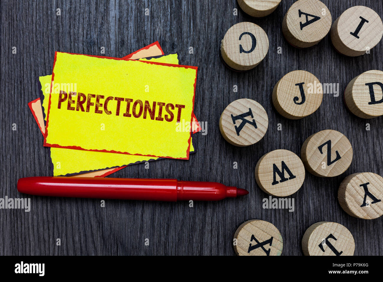 Writing note showing Perfectionist. Business photo showcasing Person ...