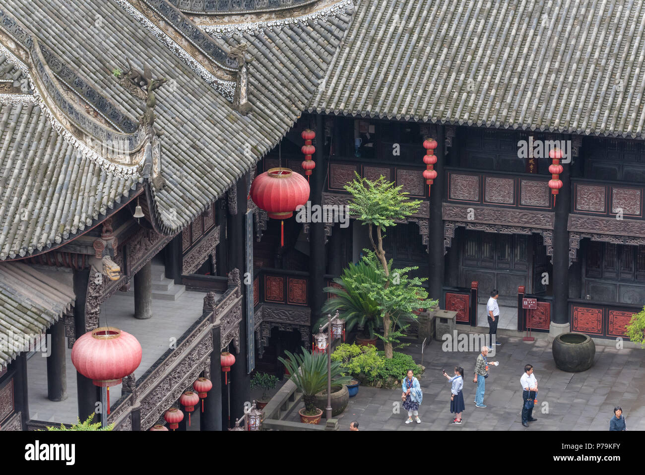 Chongqing, China - June 12, 2018 - HuGuang HuiGuan assembly hall aerial ...
