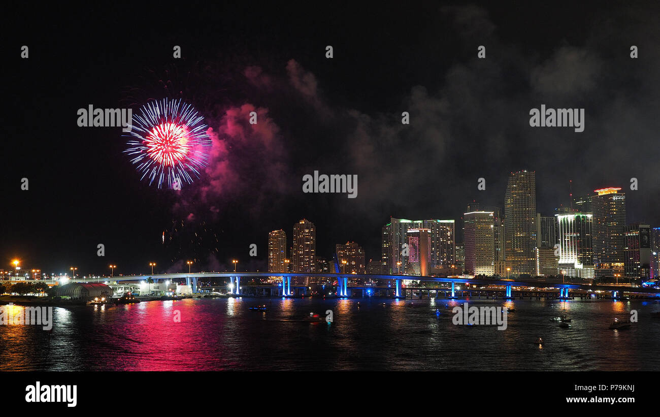 Fire works celebrating American Independence Day (Fourth of July) and ...