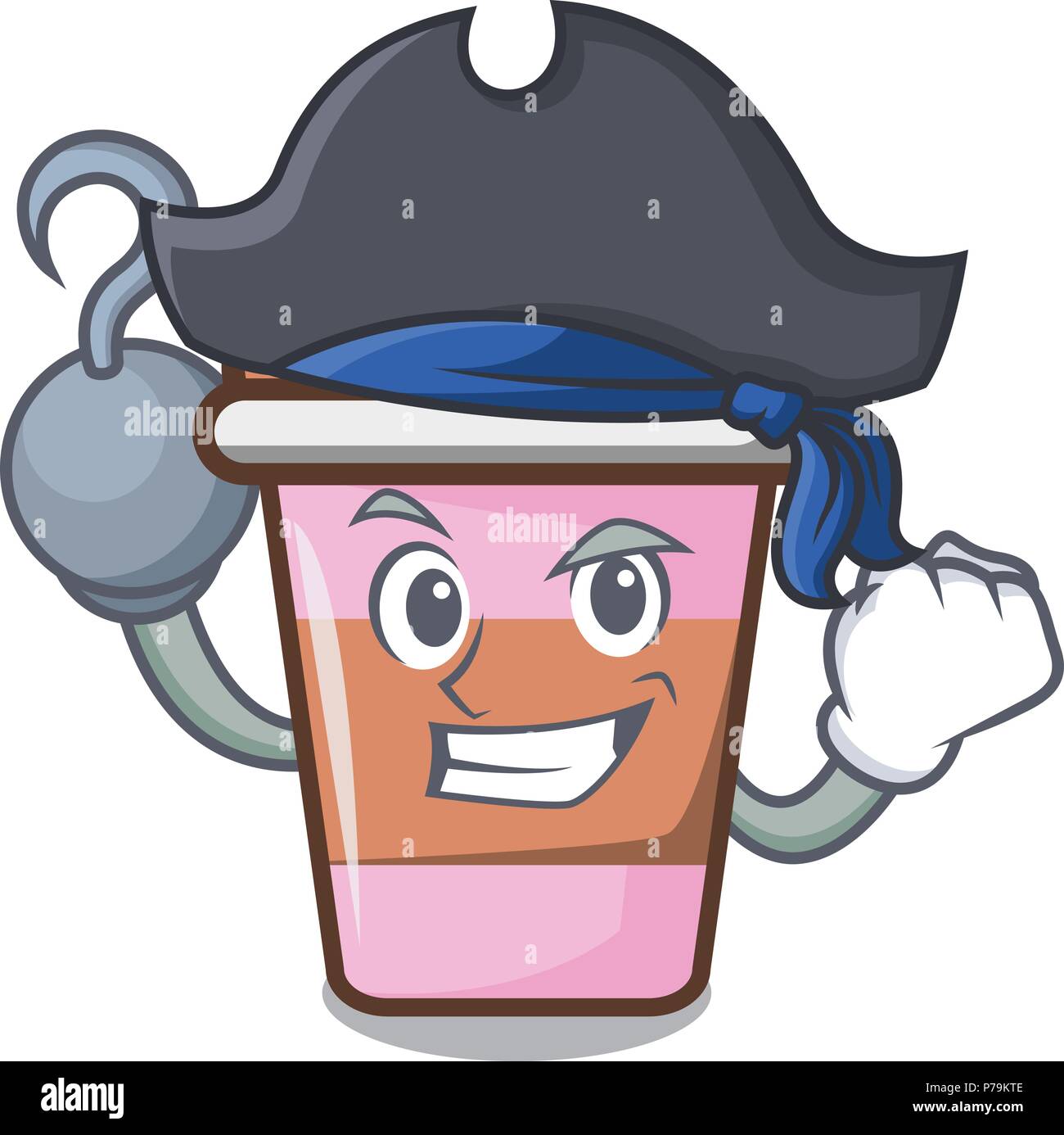 Pirate coffee cup character cartoon Stock Vector Image & Art - Alamy